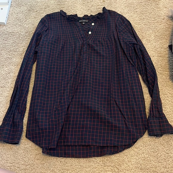 J. Crew | Tops | Ruffle Neck J Crew Top | Poshmark